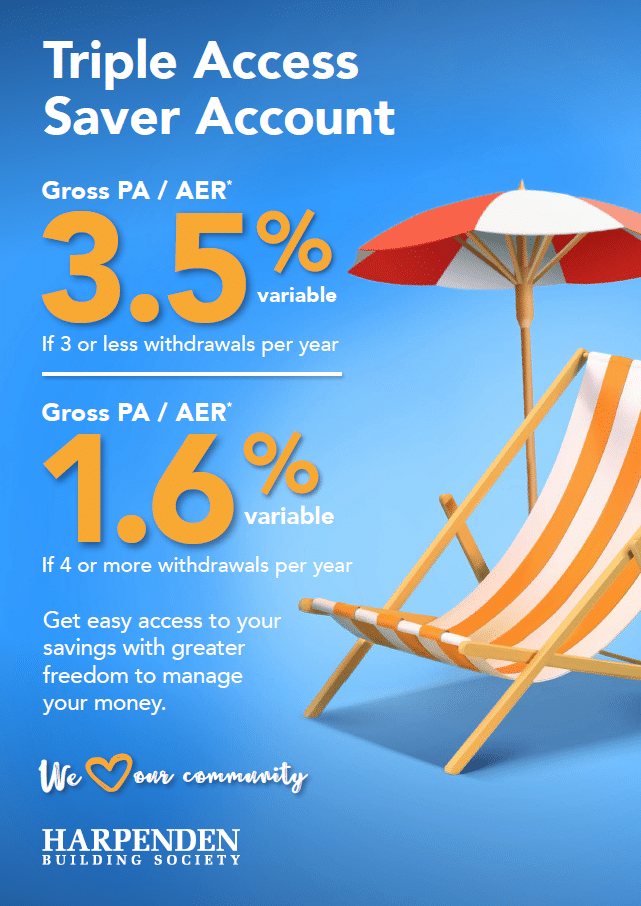 Triple Access Saver Account - Harpenden Building Society
