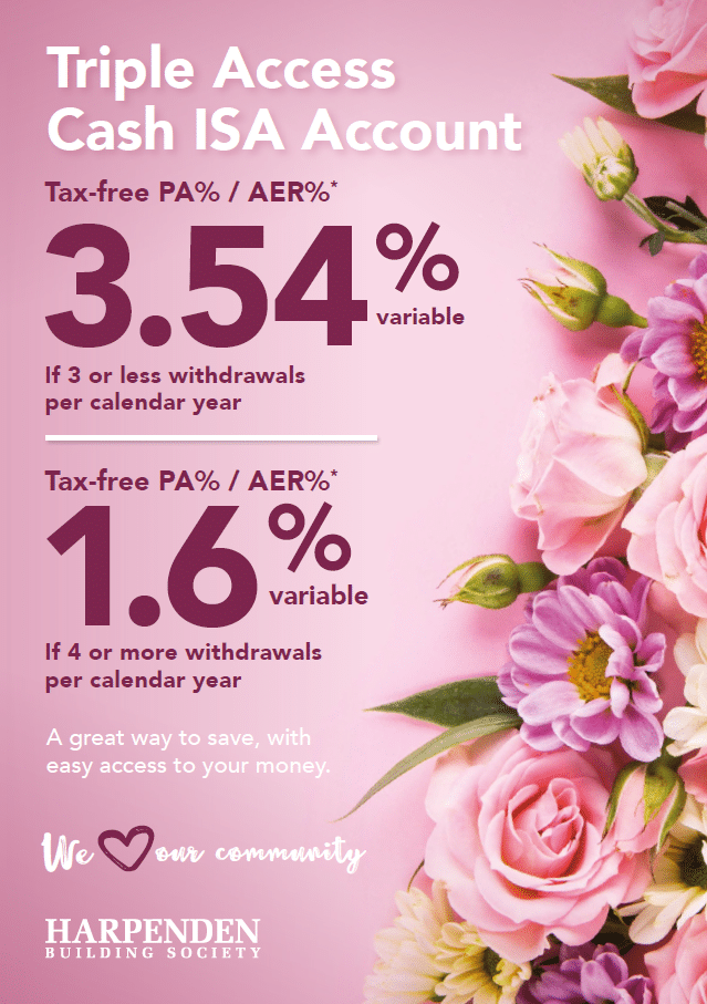 Triple Access Cash ISA - Harpenden Building Society