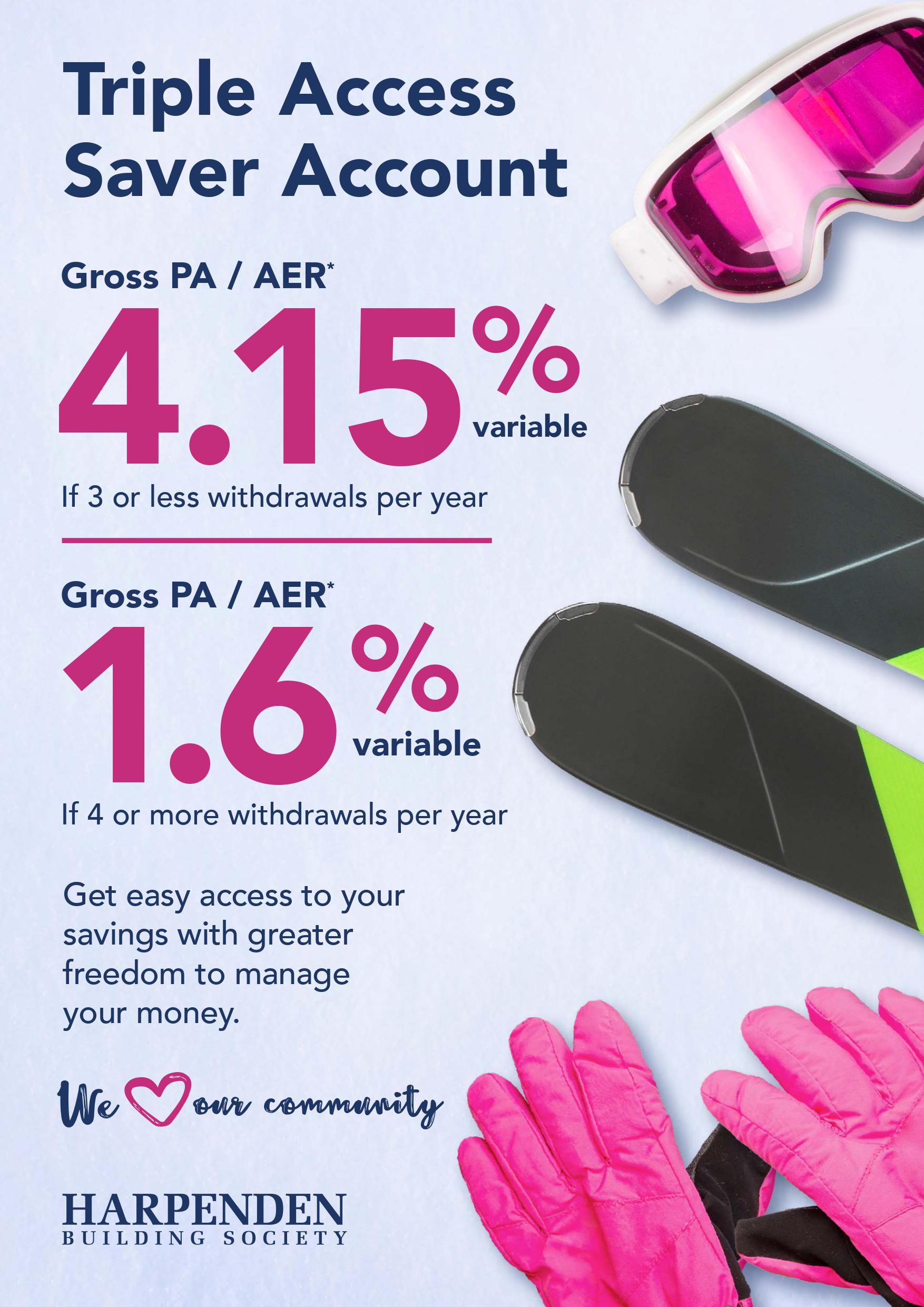 Triple Access Saver Account - Harpenden Building Society